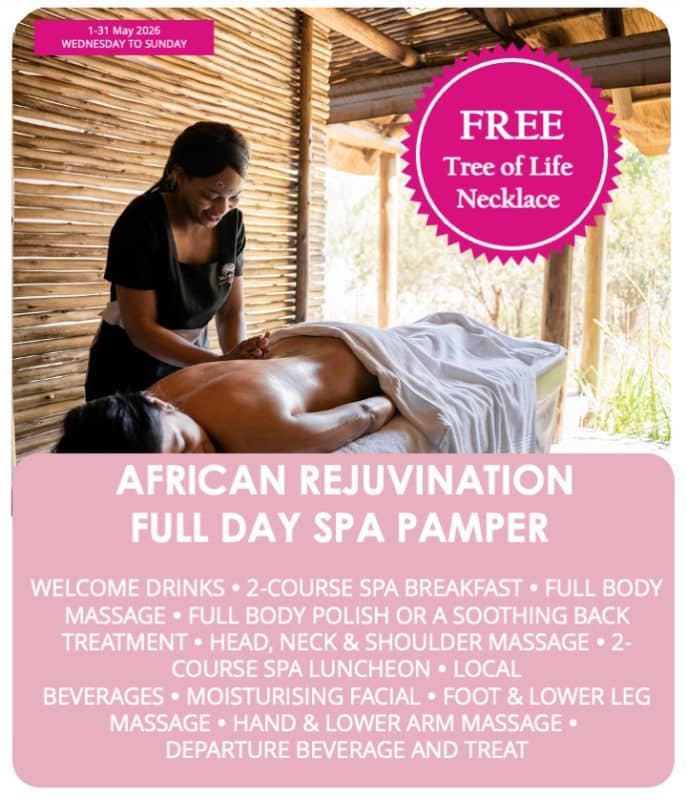 African Rejuvenation - Full Day Pamper Journey May '26 - Mowana Spa